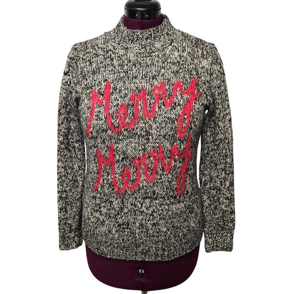 LOFT | Sweaters | Womens Loft Wool Blend Merry Merry Holiday Christmas ...